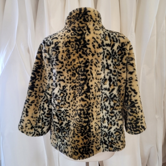 Tulle | Jackets & Coats | Vintage Tulle Faux Fur Leopard Print Fuzzy Jacket Size Small | Poshmark